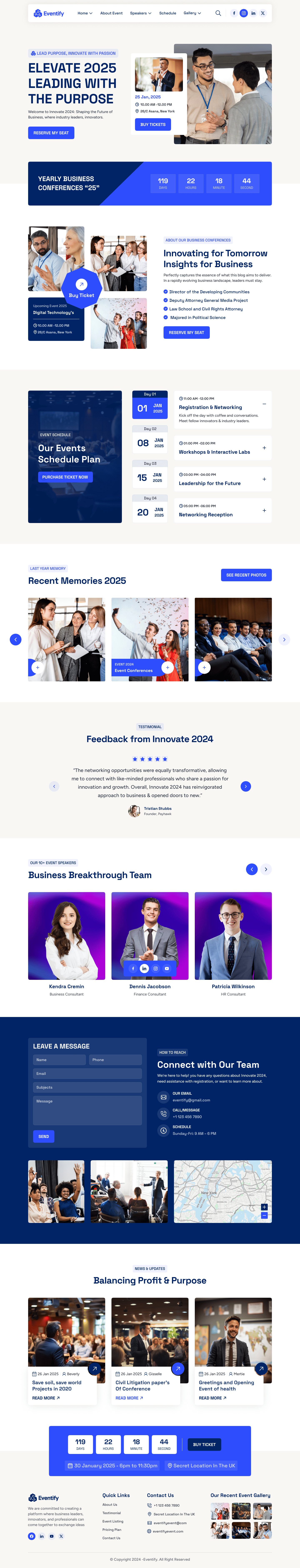 Eventify - Multi-purpose Events & Conference Figma Template by alithemes